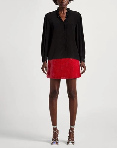 Sandro Ruched Silk Shirt - Black