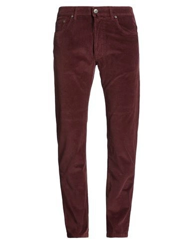 MOORER Pants Burgundy Size Cotton, Elastane