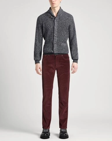 MOORER Pants Burgundy Size Cotton, Elastane