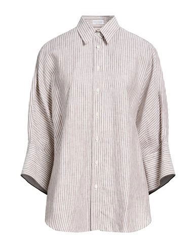 Brunello Cucinelli Striped Linen Shirt - Light Brown