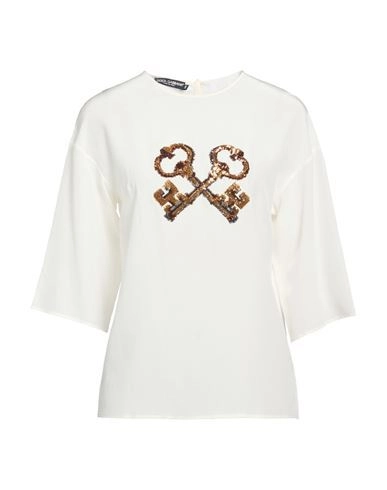 Dolce & Gabbana Crepe T-shirt With Sequin Appliqu