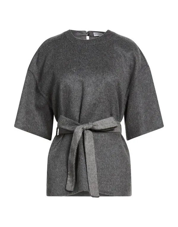 Brunello Cucinelli Virgin Wool Belted Top