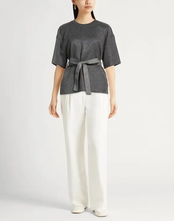 Brunello Cucinelli Virgin Wool Belted Top