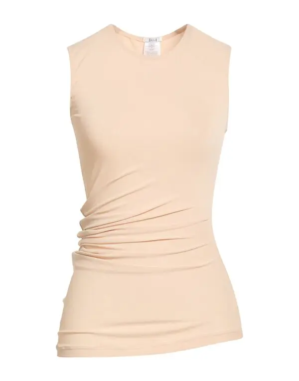 Wolford Sleeveless Crewneck Jersey Top With Gathered Detailing