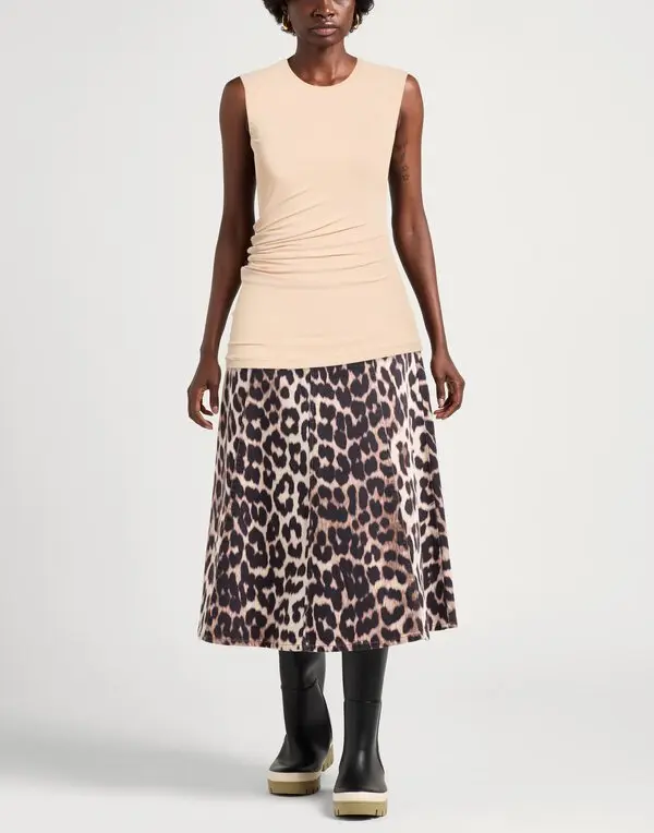 Wolford Sleeveless Crewneck Jersey Top With Gathered Detailing