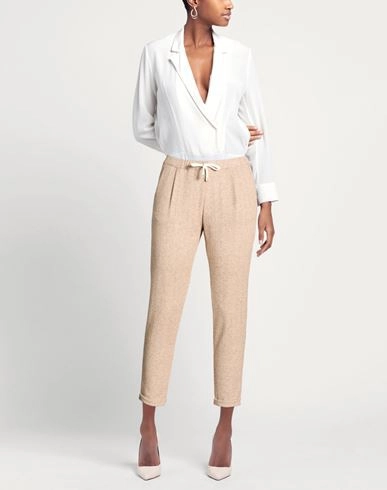 PUROTATTO Pants Sand Size Viscose, Wool, Polyester, Elastane
