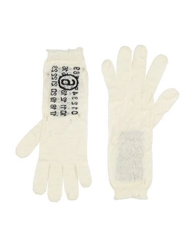 MAISON MARGIELA Ivory Virgin Wool Gloves - White