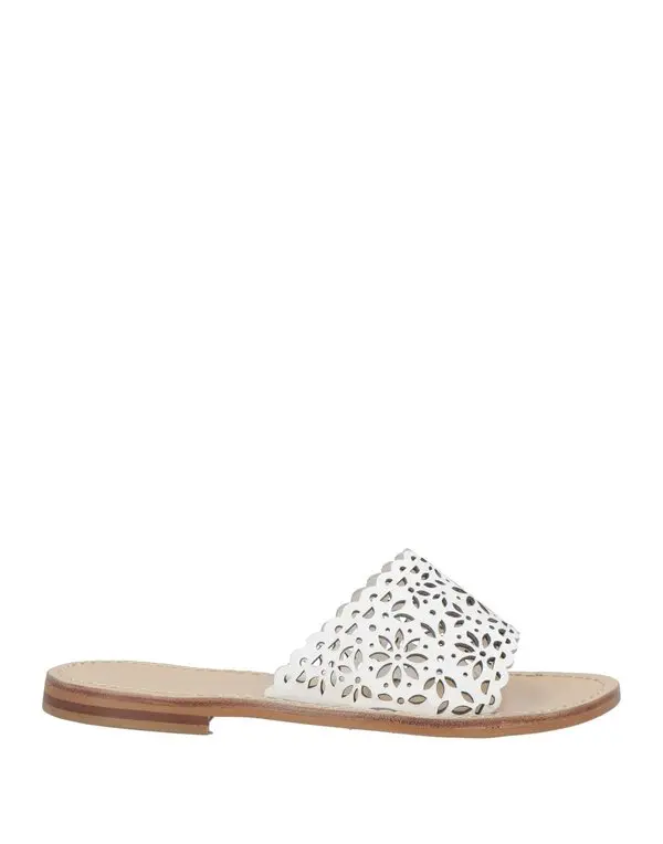 TWINSET Cow Leather Slide Sandals