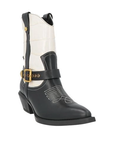 Pinko Calfskin Cowboy Ankle Boots