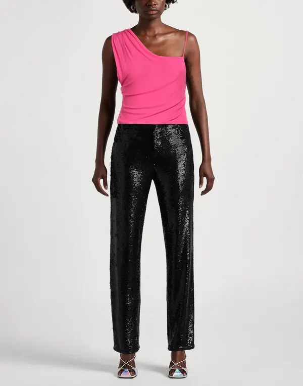 Pinko Asymmetrical Draped Top - Fuchsia