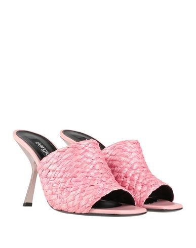 SERGIO ROSSI Raffia Slide Sandals