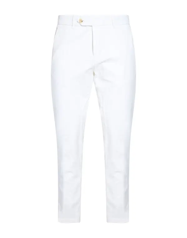 BOSS Pants Sand Size Cotton, Linen, Elastane - White