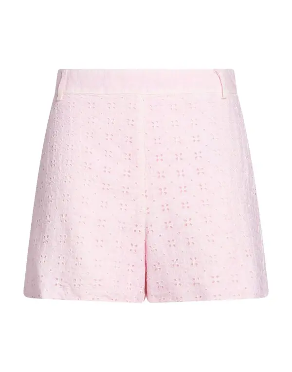 120% Lino Broderie Anglaise High-waisted Shorts