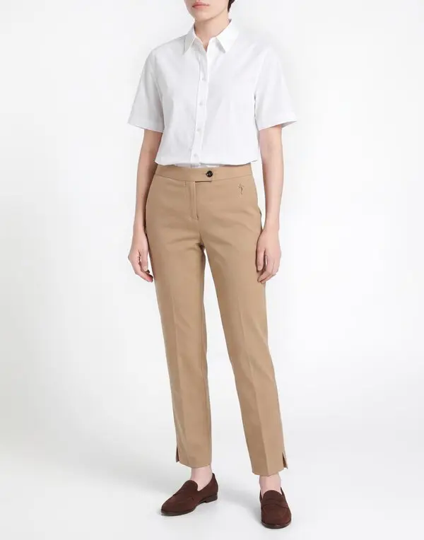 KAMPOS Pants Size Viscose, Polyester, Elastane - Beige