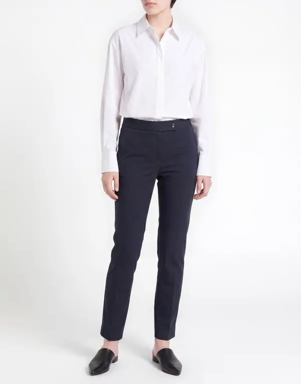 KAMPOS Tapered Viscose Blend Pants With Embroidered Logo