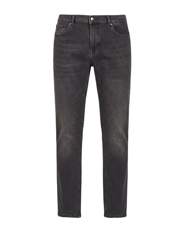 Iceberg Charcoal Cotton Elastane Tapered Jeans