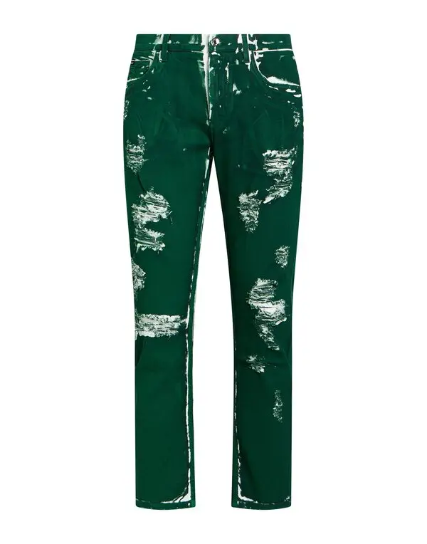Dolce & Gabbana Straight-leg Distressed Cotton Jeans