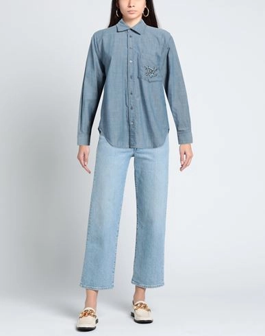 Zadig&Voltaire Chambray Cotton Shirt With Embroidered Logo