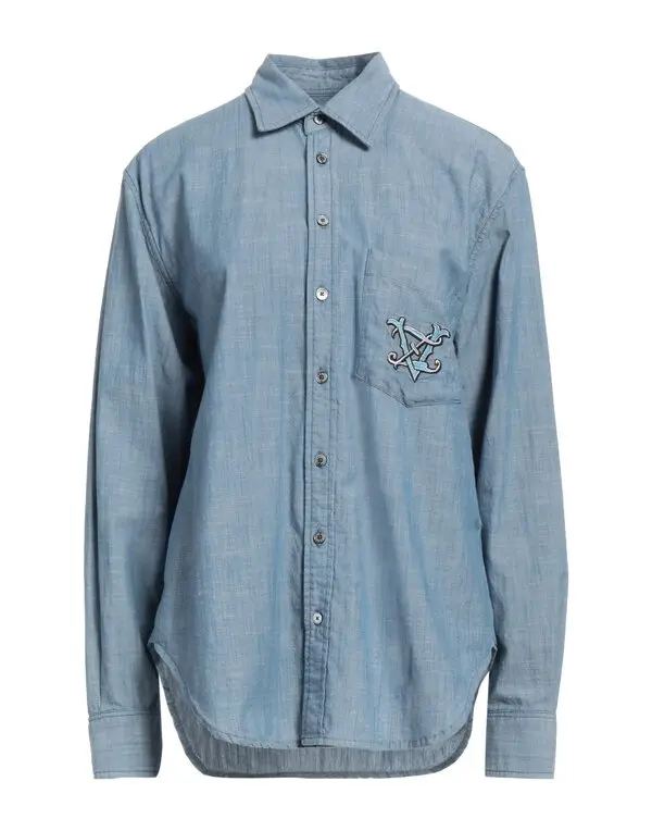 Zadig&Voltaire Chambray Cotton Shirt With Embroidered Logo