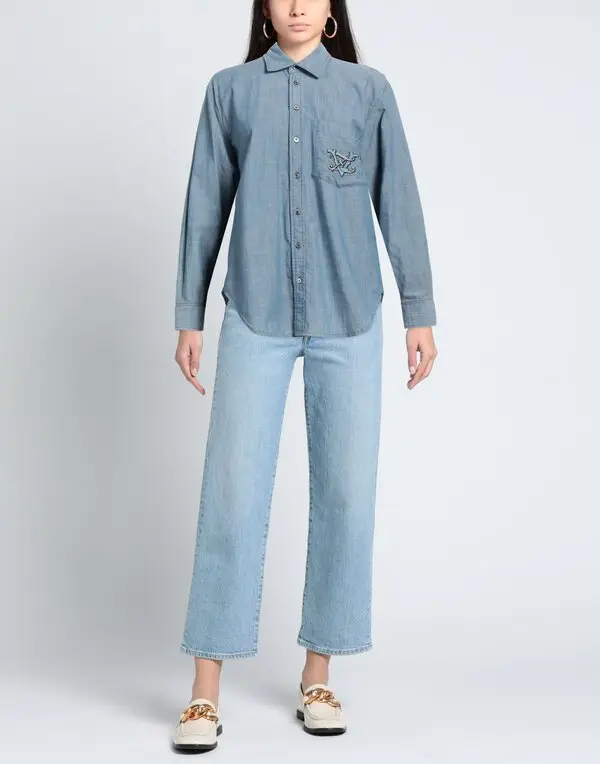 Zadig&Voltaire Chambray Cotton Shirt With Embroidered Logo