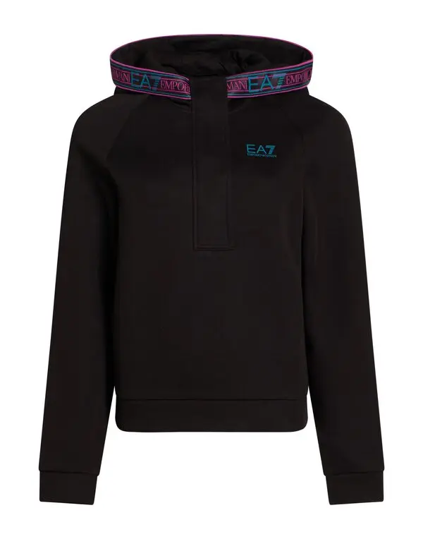 EA7 Cotton And Polyester Blend Sweatshirt With Logo Detail