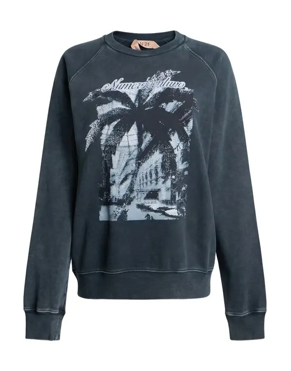 N°21 Cotton French Terry Sweatshirt With Print