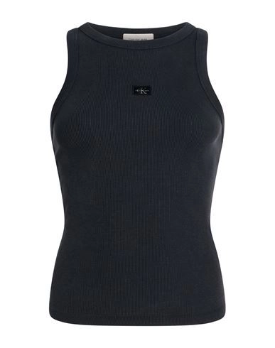 Calvin Klein Ribbed Cotton Blend Cold-shoulder Tank Top