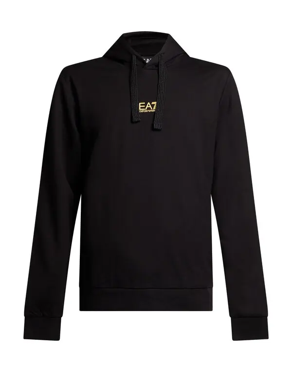 EA7 Cotton French Terry Hoodie - Black