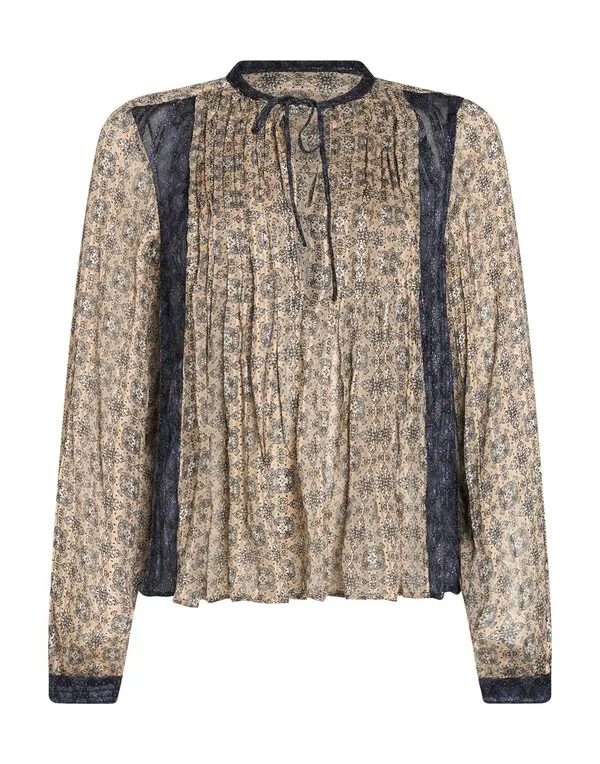 Rag & Bone Viscose Blend Metallic Fiber Blouse