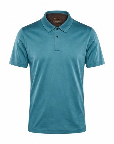 MOORER Polo Shirt Deep Teal Size Cotton