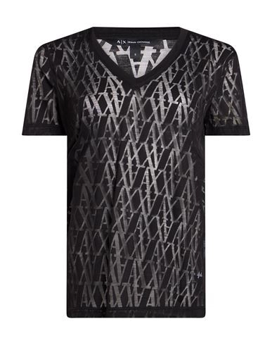 Armani Exchange Logo-print V-neck T-shirt - Black