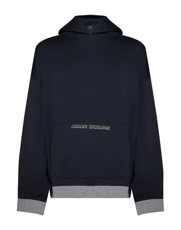 Armani Exchange Two-tone Hooded Sweatshirt