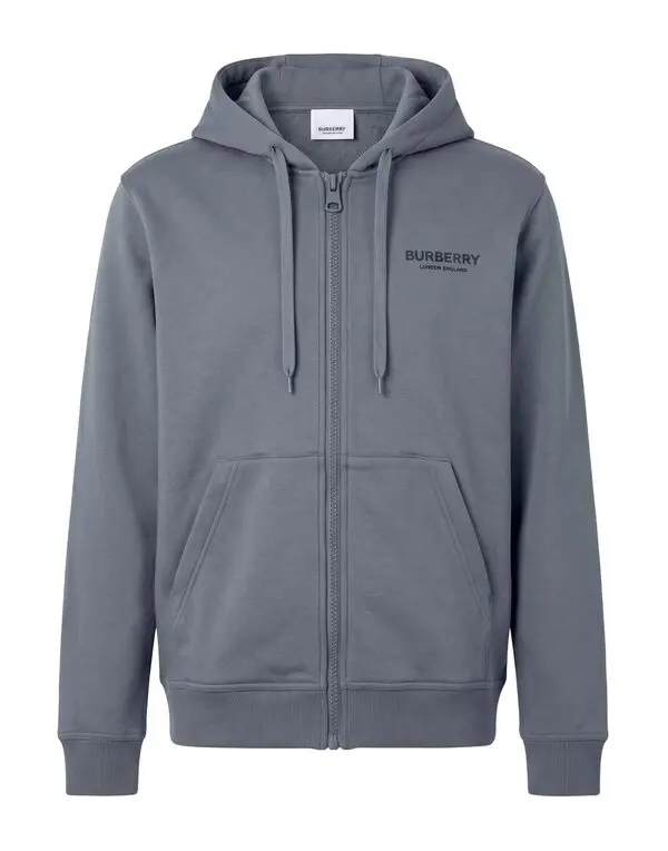 Burberry Slate Cotton Terry Hoodie
