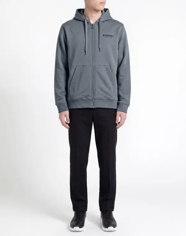 Burberry Slate Cotton Terry Hoodie