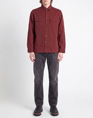 XACUS Shirt Burgundy Size Cotton