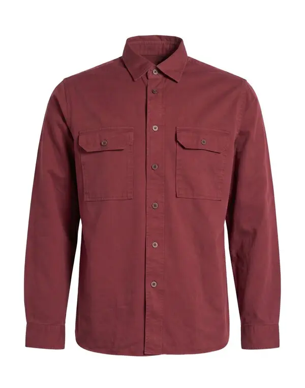 XACUS Shirt Burgundy Size Cotton