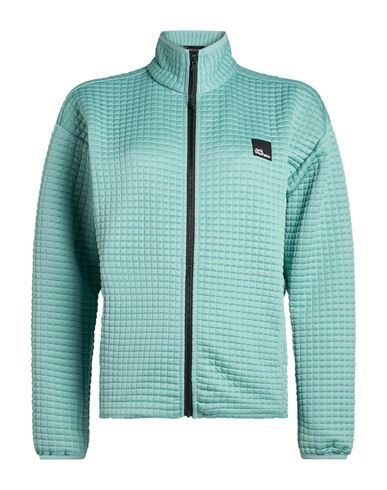 JACK WOLFSKIN Sweatshirt Turquoise Size Polyester, Elastane