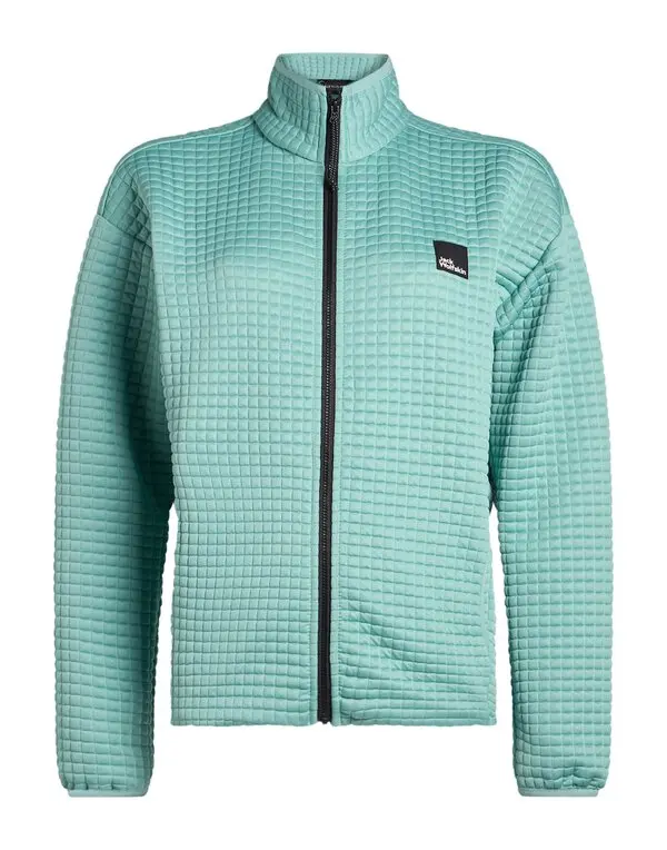 JACK WOLFSKIN Sweatshirt Turquoise Size Polyester, Elastane