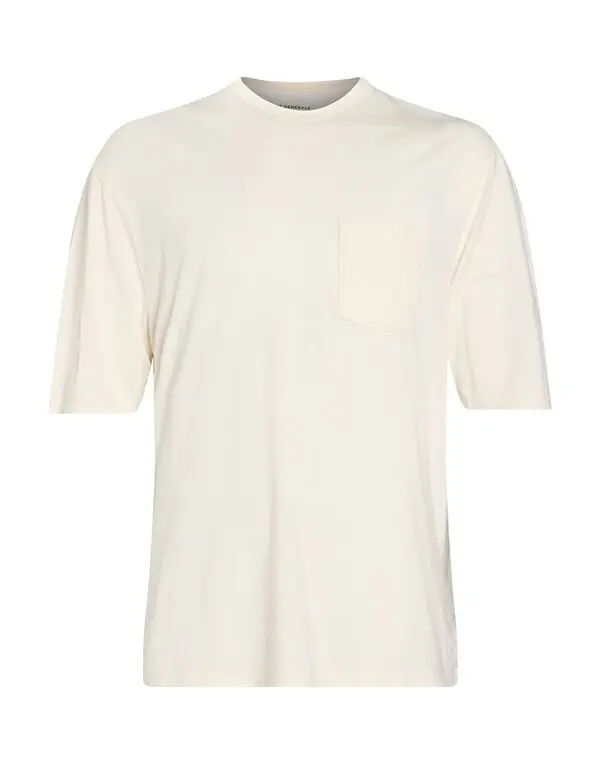 Officine Générale T-shirt Ivory Size Lyocell, Cotton - White