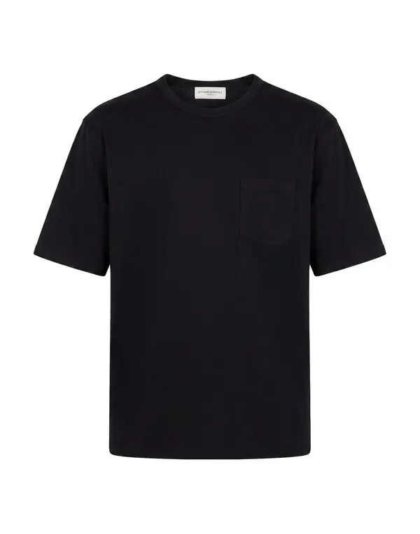 Officine Générale T-shirt Size Cotton, Modal - Black