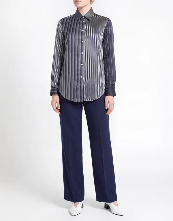 CAMICETTASNOB Viscose, Silk, And Elastane Striped Shirt