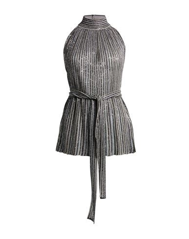 Missoni Ribbed Knit Halterneck Top With Sequins - Grey