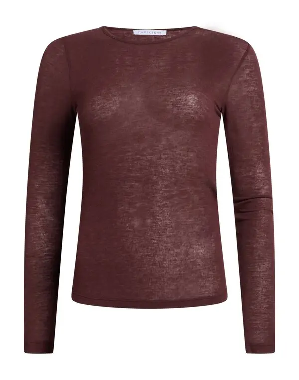 CARACTÈRE Viscose Blend Cutout Knit T-shirt
