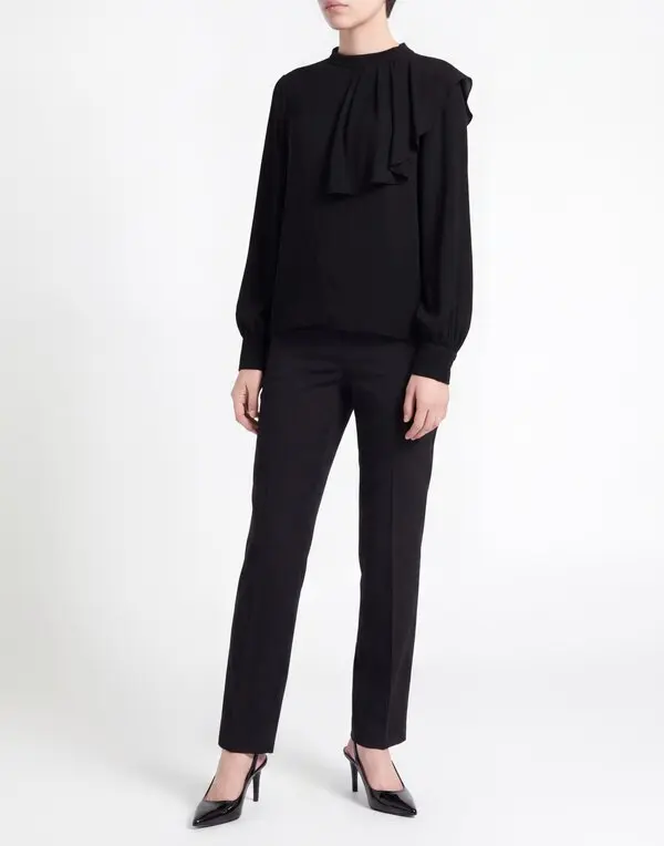 CARLA G. Long Sleeve Ruffle Top