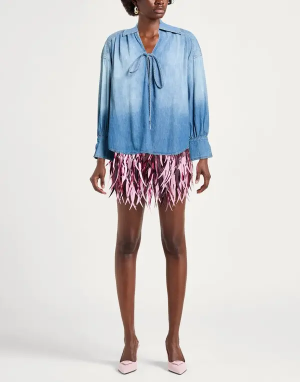 Pinko Cotton Long Sleeve V-neck Top