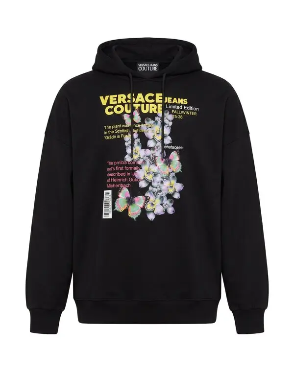 Versace Cotton Terry Hooded Sweatshirt