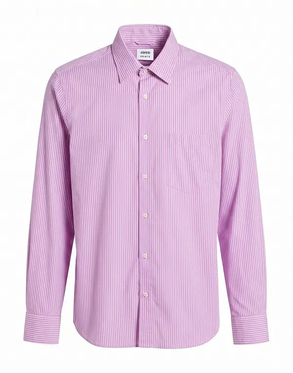 Aspesi Shirt Mauve Size Linen, Cotton
