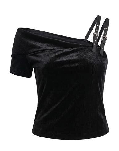 Versace Corduroy Cold-shoulder Top - Black