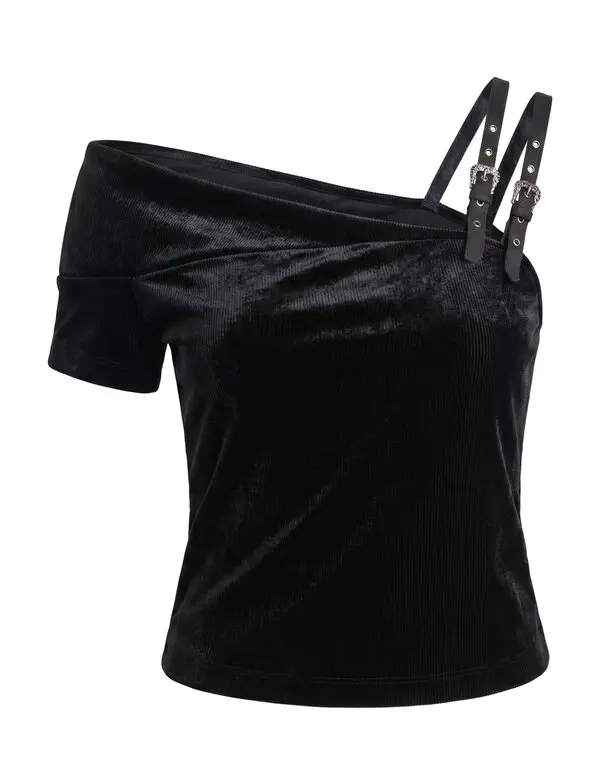 Versace Corduroy Cold-shoulder Top