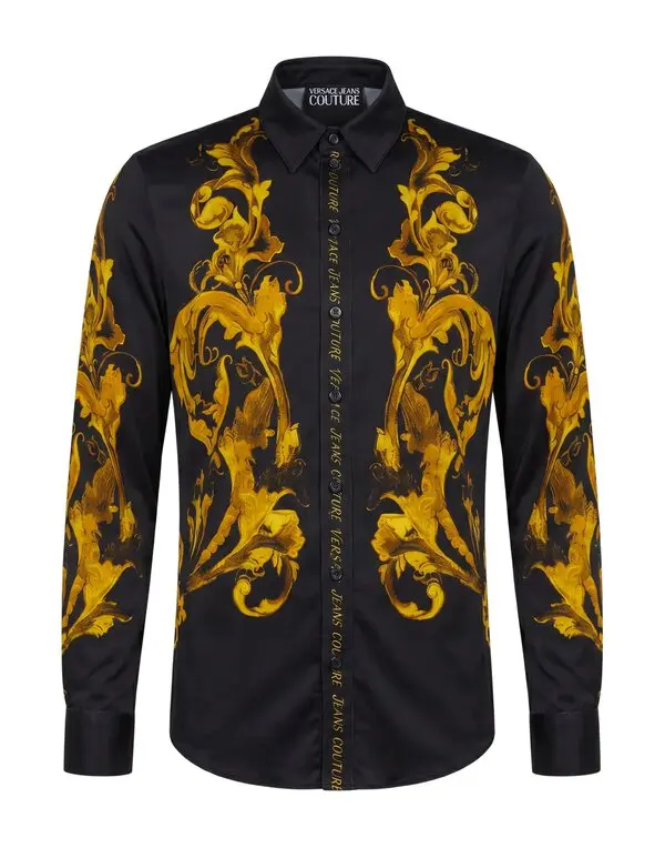 Versace Viscose Blend Floral Print Shirt